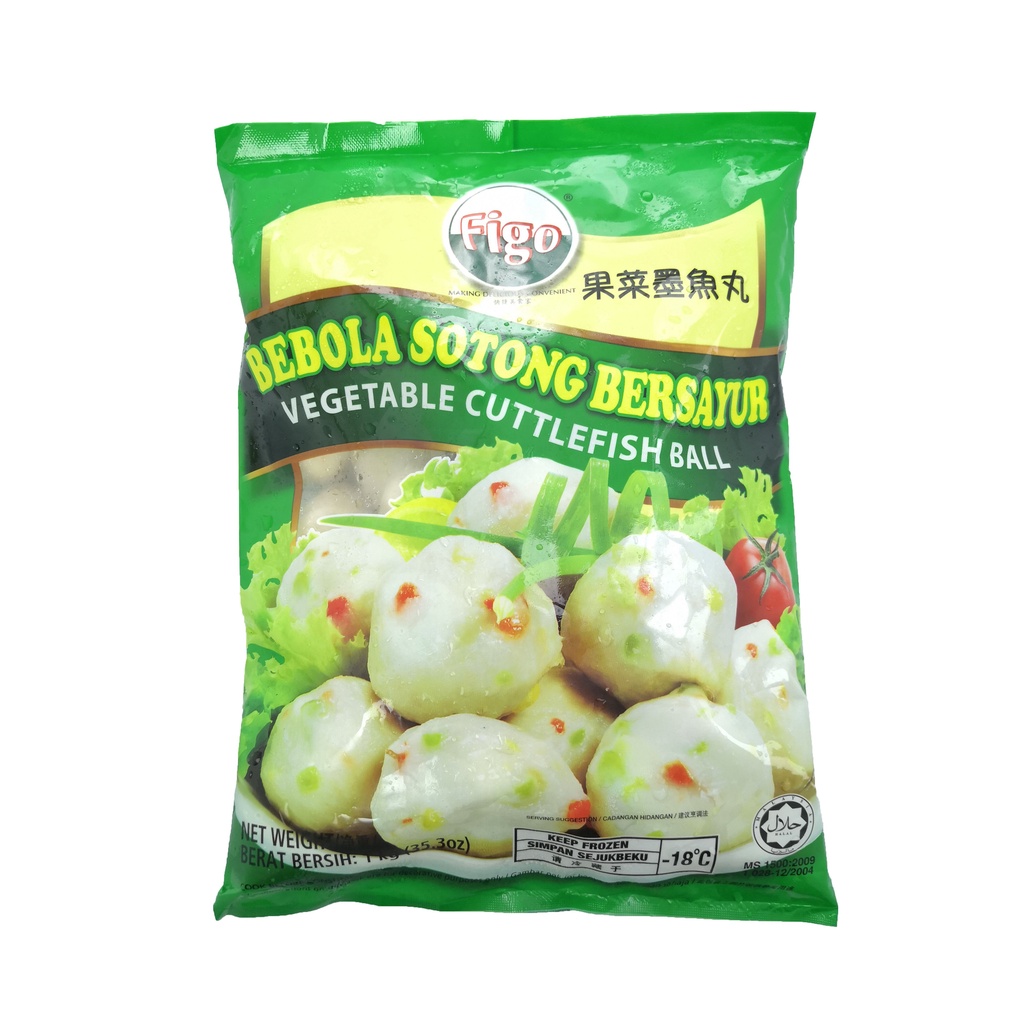 FIGO Vegetable Cuttlefish Ball 1kg per pack (Delivery within Klang Valley Only) | Shopee Malaysia
