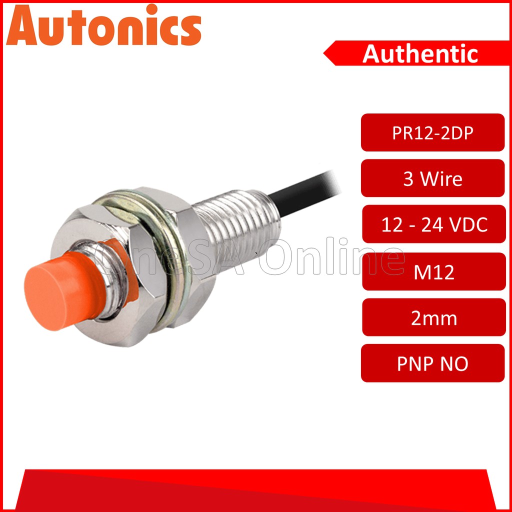 AUTONICS PROXIMITY SENSOR M12 2MM DC3 WIRE PNP NO(PR12-2DP-D12-24) | Shopee Malaysia