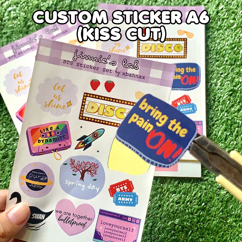 Print CUSTOM STICKER A6 KISS CUT CUTTING STICKER | Shopee Malaysia