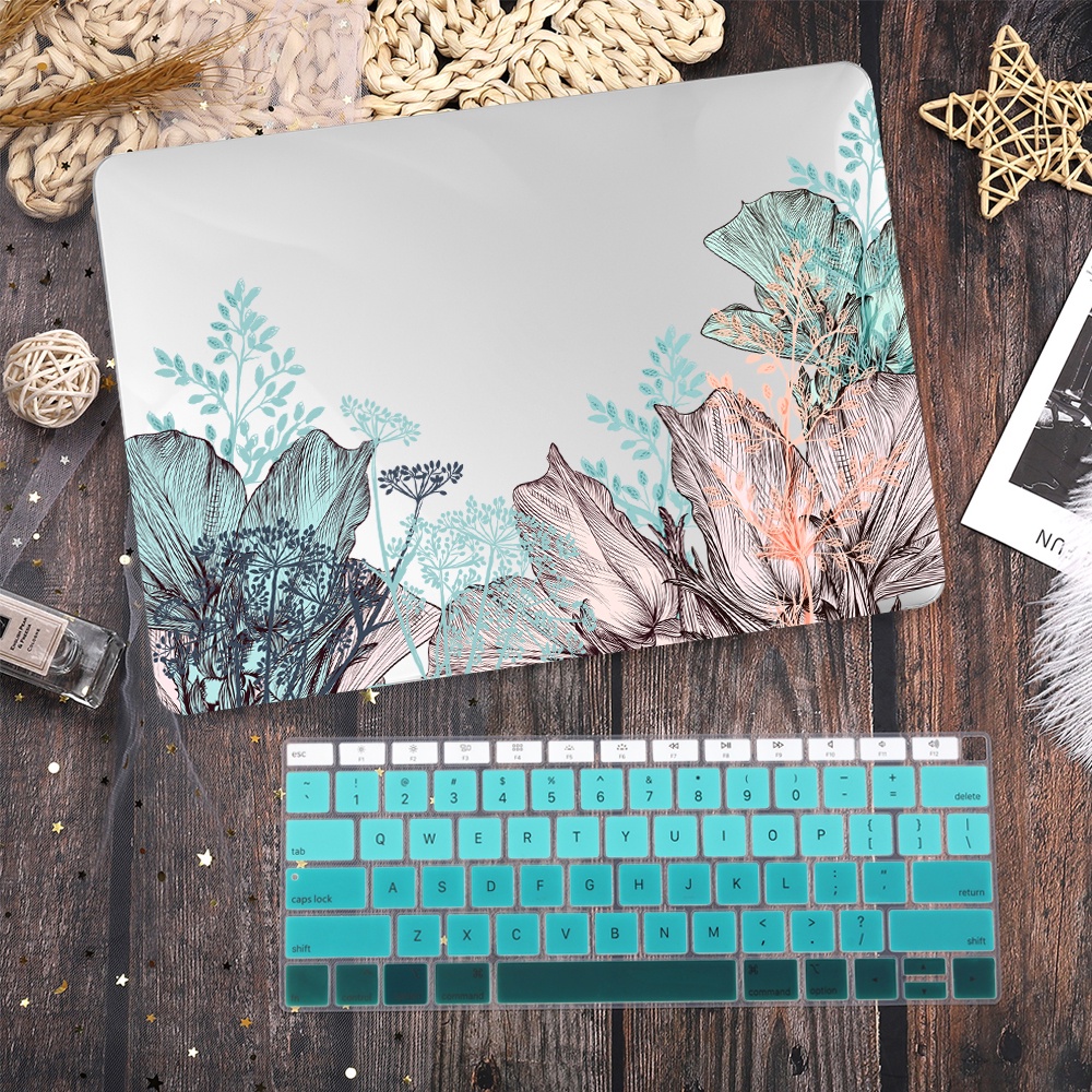 Crystal Flower Print Hard Case for MacBook Air Pro Case M1 M2 M3 M4 ...