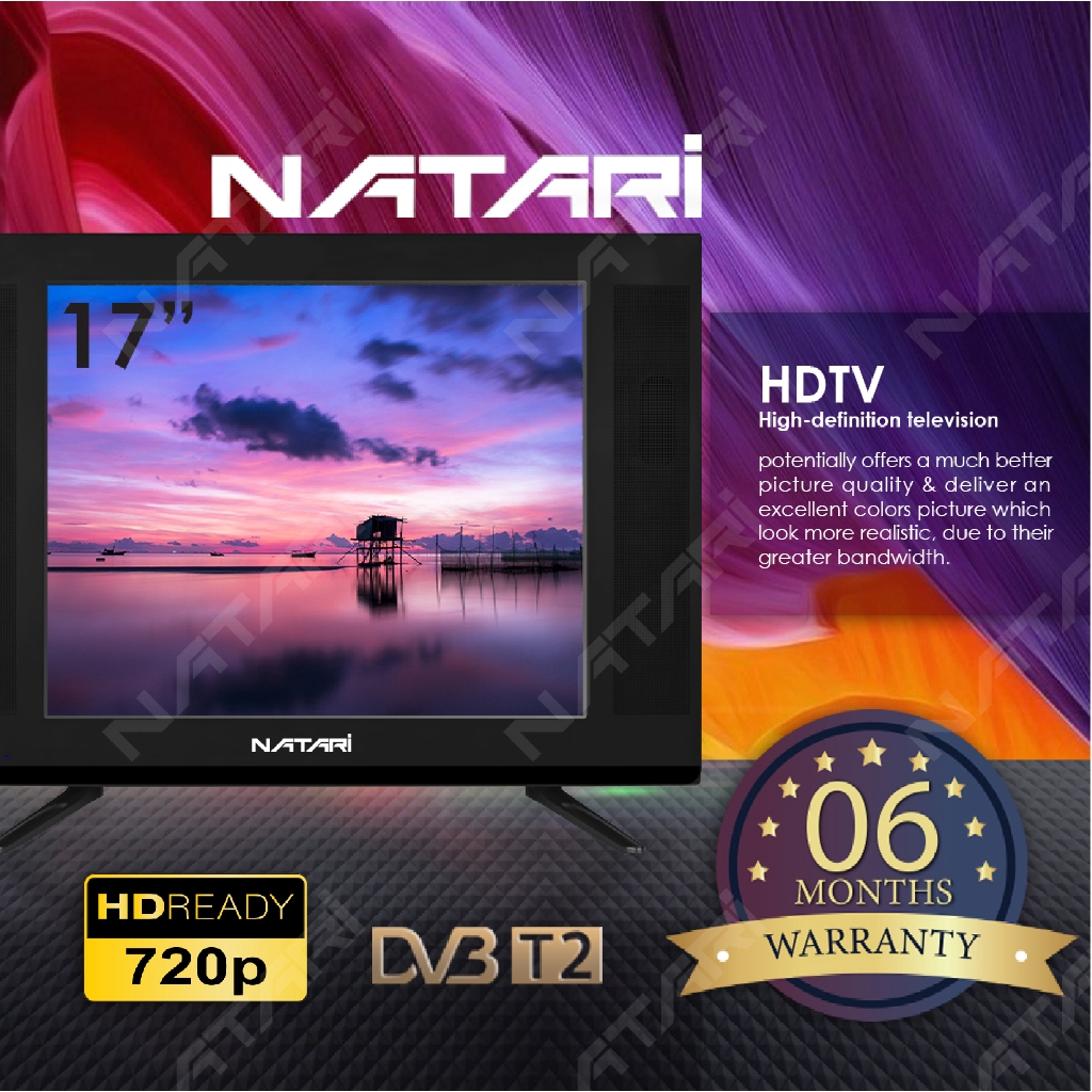Natari Digital TV 17 inch HD Ready LED TV (DVB-T2) Built-in MYTV ...