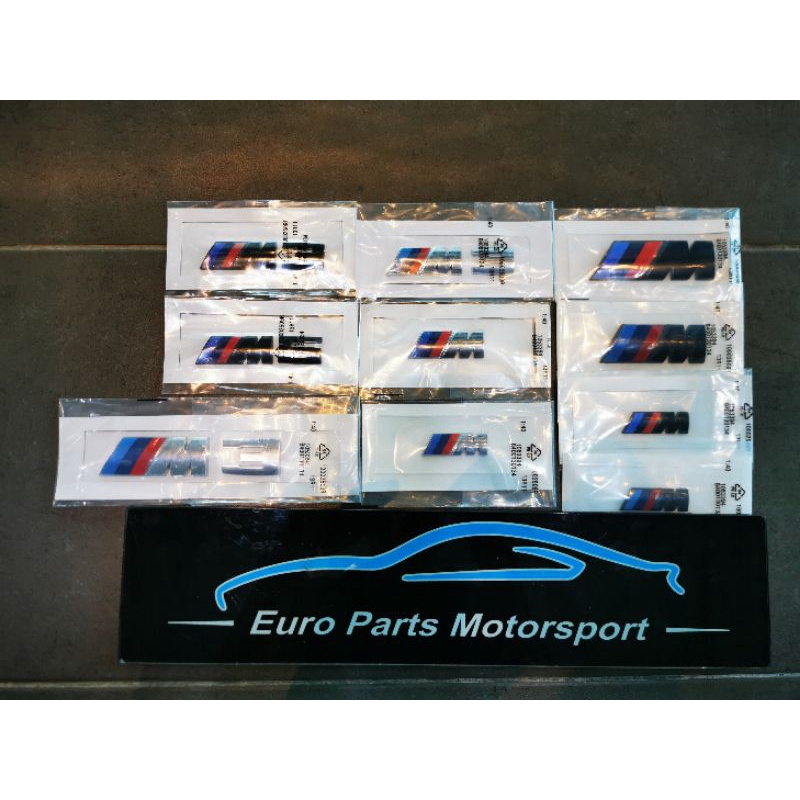 BMW M SPORT EMBLEM GLOSS MATTE BLACK SILVER | Shopee Malaysia