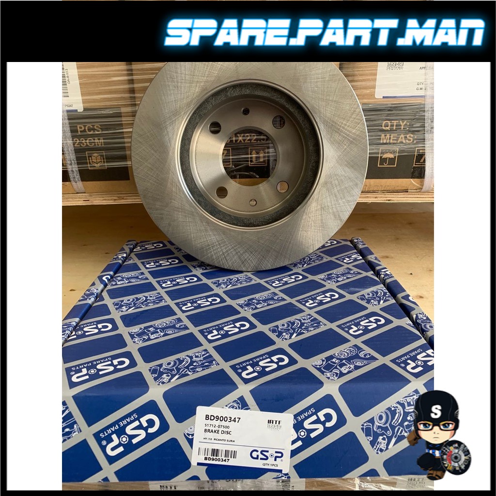 GSP HYUNDAI I10/ PICANTO/ SURIA FRONT BRAKE DISC (1 SET) SPM | Shopee ...