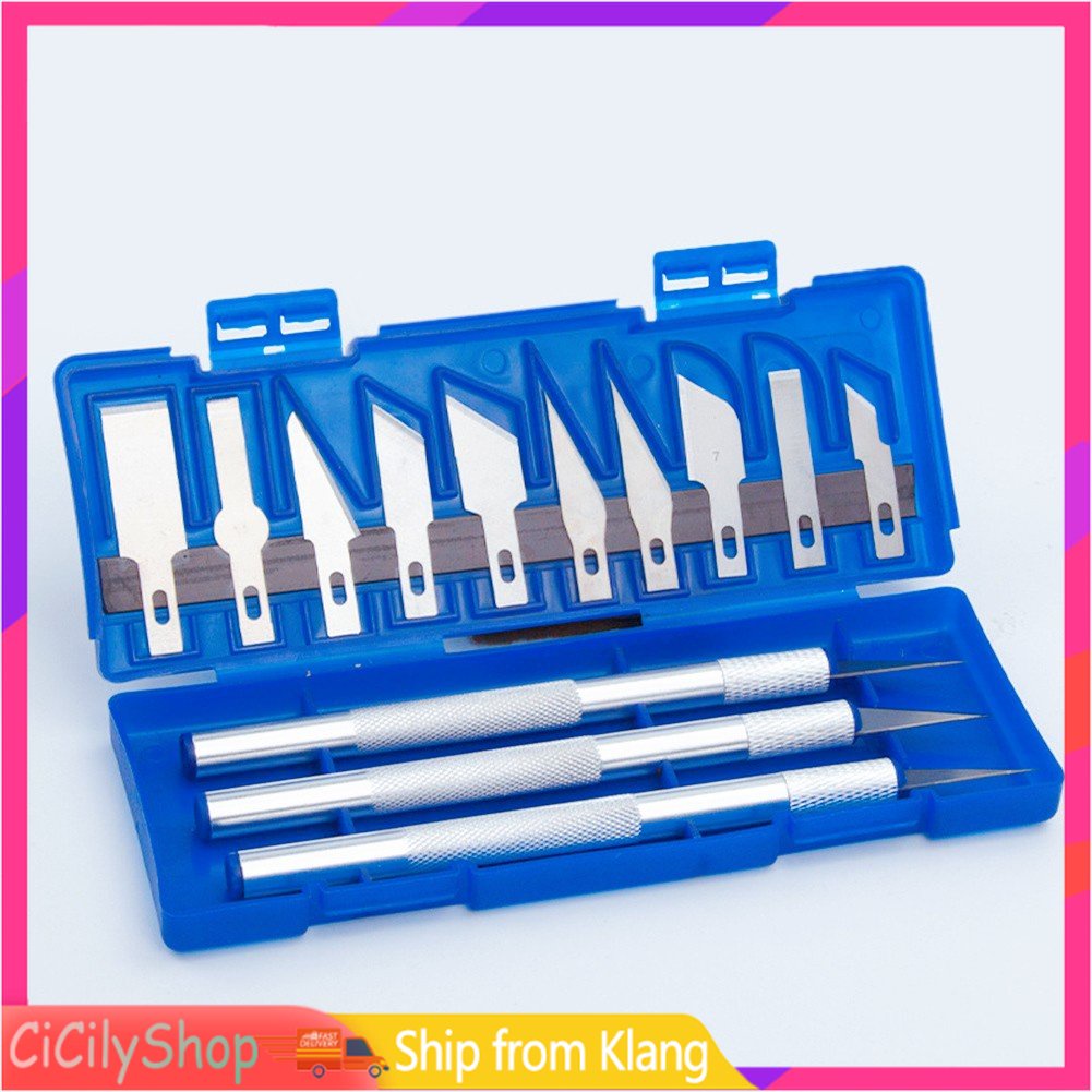 13PCS Precision Cutter Set Exacto Hand Tool Set Paper Cut Carving Knife ...