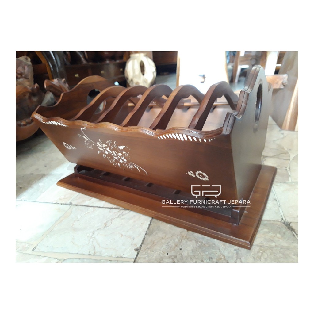 Souvenir Teak Wood Plate Rack | Shopee Malaysia