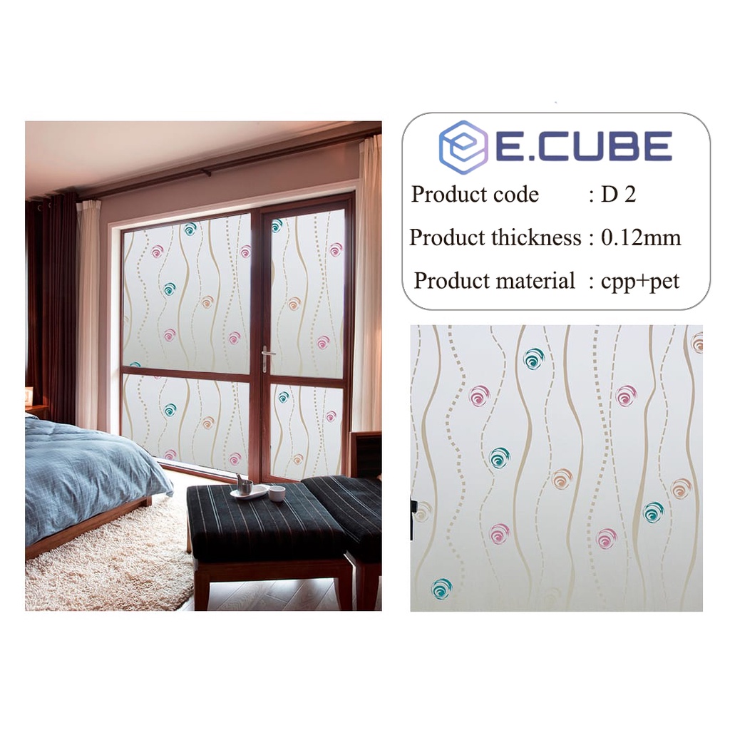 90cm x 1m/2m/3m/5m Frosted Glass Sticker Window Sticker Privacy Window ...