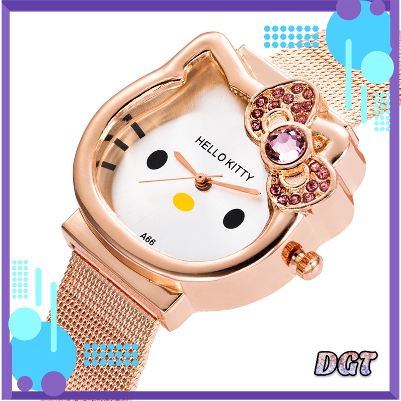 DGT Korean Hello Kitty Women Diamond Fashion Stainless Steel Cartoon ...