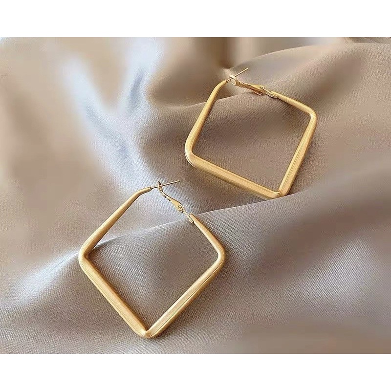 Ready Stock Buy 5 FREE 1 Korean Square Design Simple metal Earrings ...