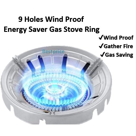 💯👍9 Holes Wind Proof Energy Saver Gas Stove Ring | Shopee Malaysia