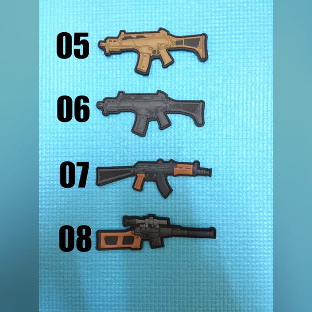 PVC Patches Replica Rifle Complete Velcro | Shopee Malaysia