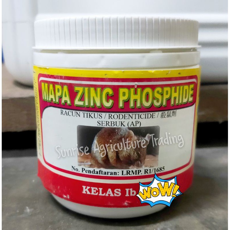 250g Mapa Zinc Phosphide 80.0% /Sesuai untuk tikus Sawah / Kebun ...