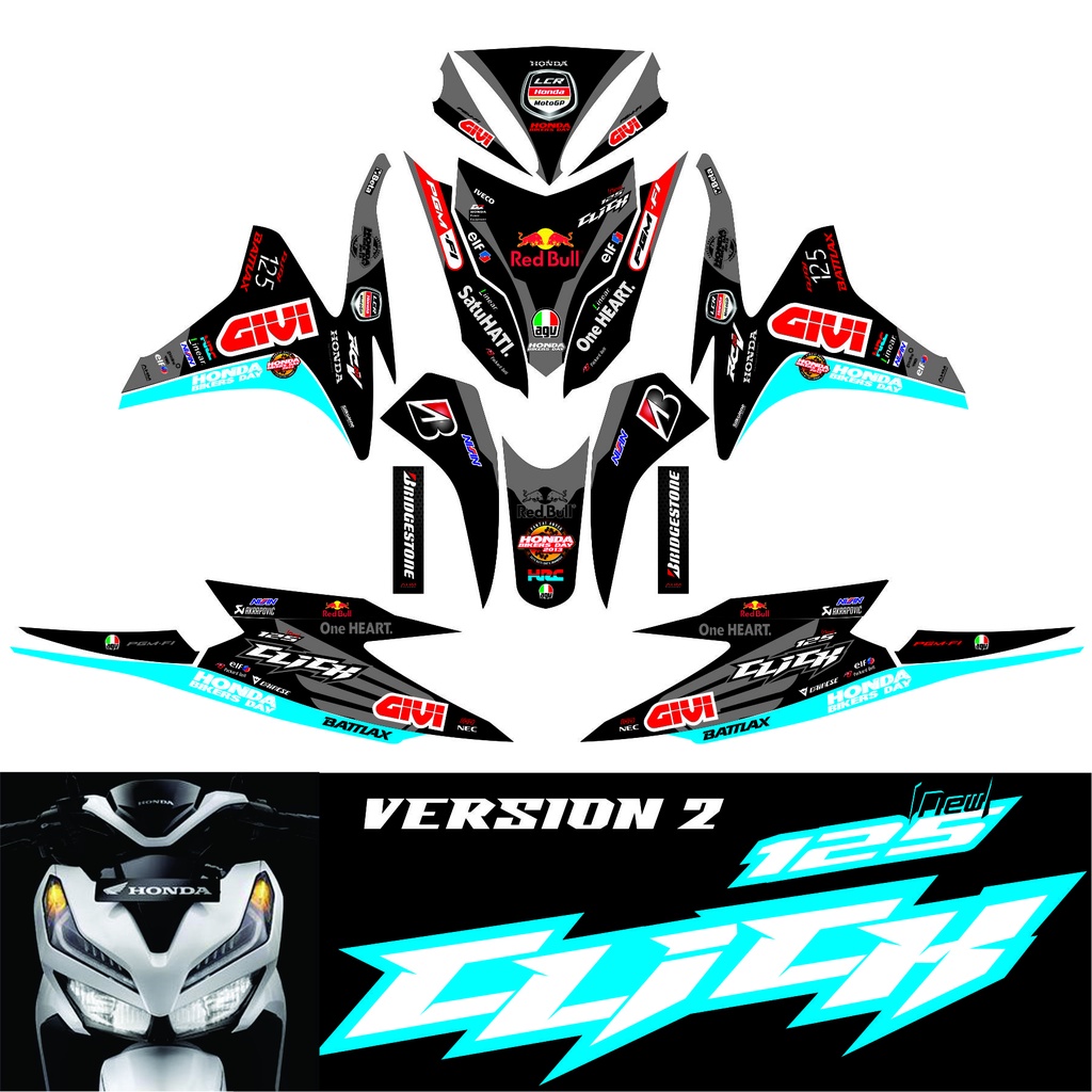 Honda Click 125 Full set Laminated Waterproof Decals | Shopee Malaysia
