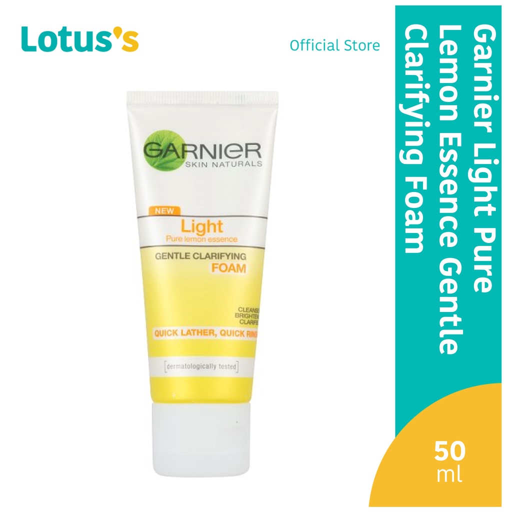 Garnier Skin Naturals Light Pure Lemon Essence Gentle Clarifying Foam ...