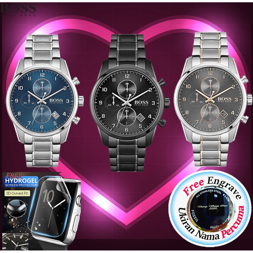 [FREE ENGRAVE]Original Hugo Boss Skymaster 1513784/1513785/1513789 Men ...