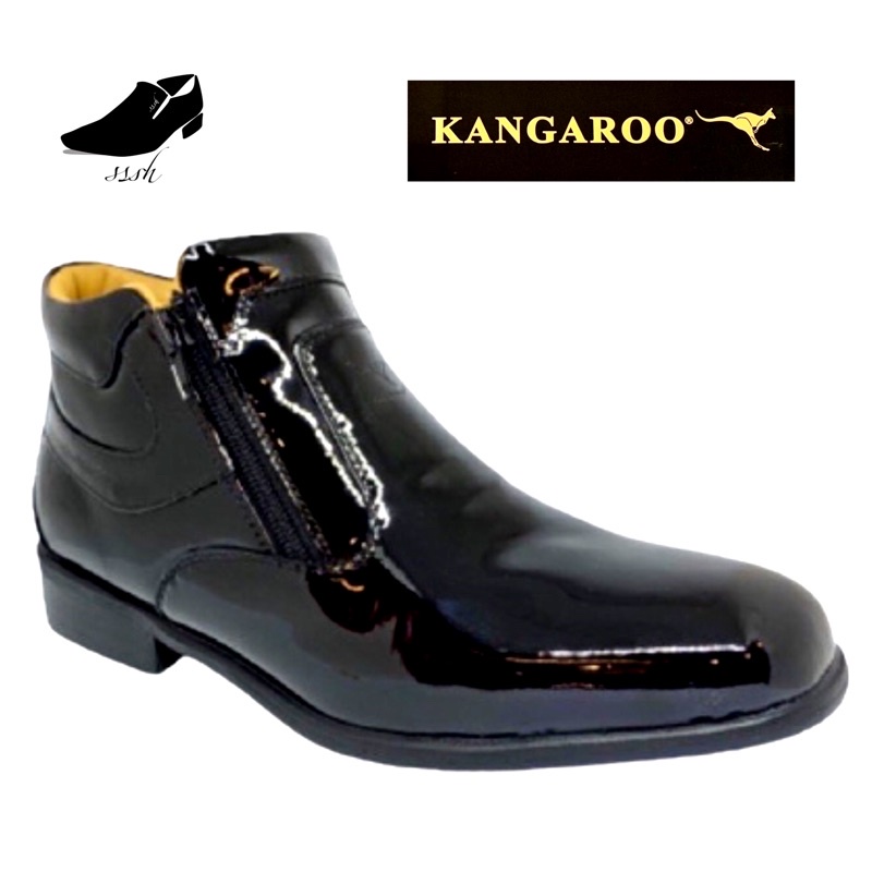ORIGINAL KANGAROO MEN OFFICER LEATHER SHOES/double zipper/kasut Kulit ...
