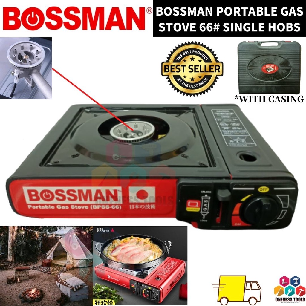 ''BOSSMAN'' PORTABLE GAS STOVE 66# (SINGLE HOBS) | Shopee Malaysia