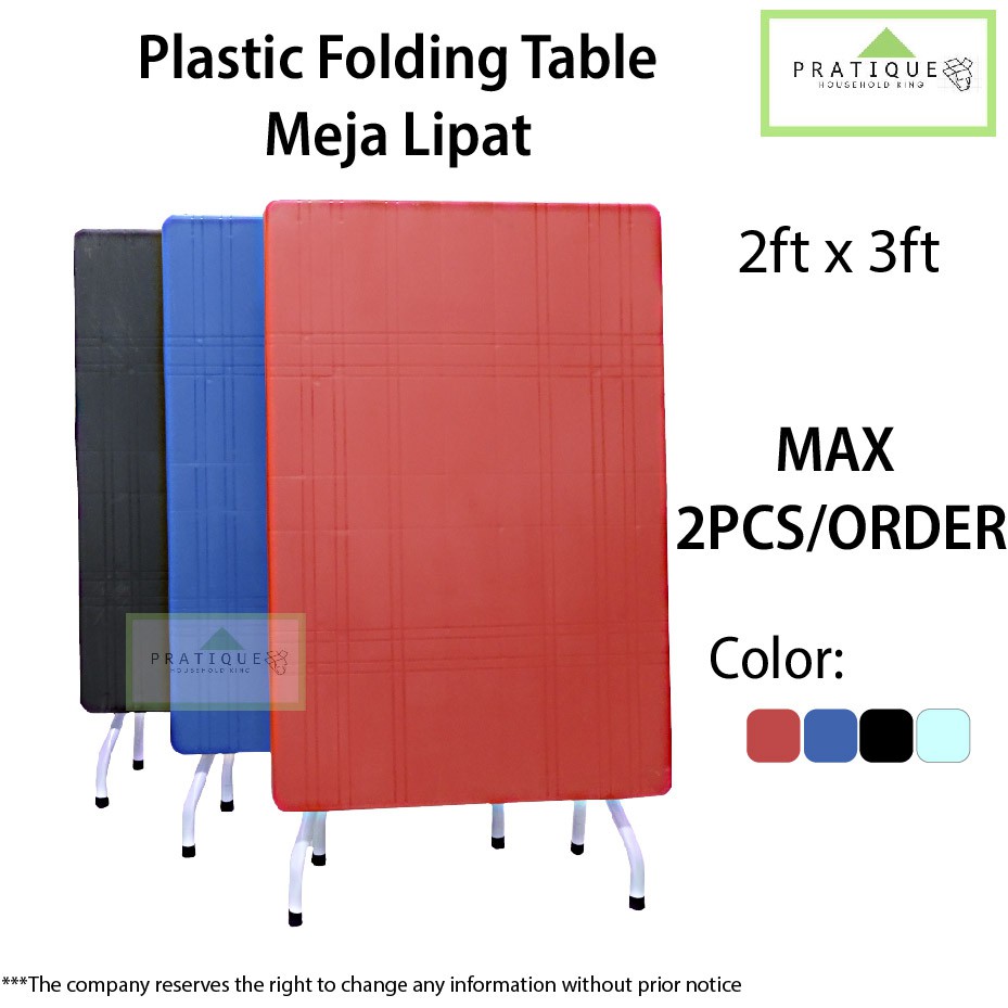 2x3ft Folding Plastic Table/ Meja Lipat Plastik/ Meja Pasar Malam/ Meja ...
