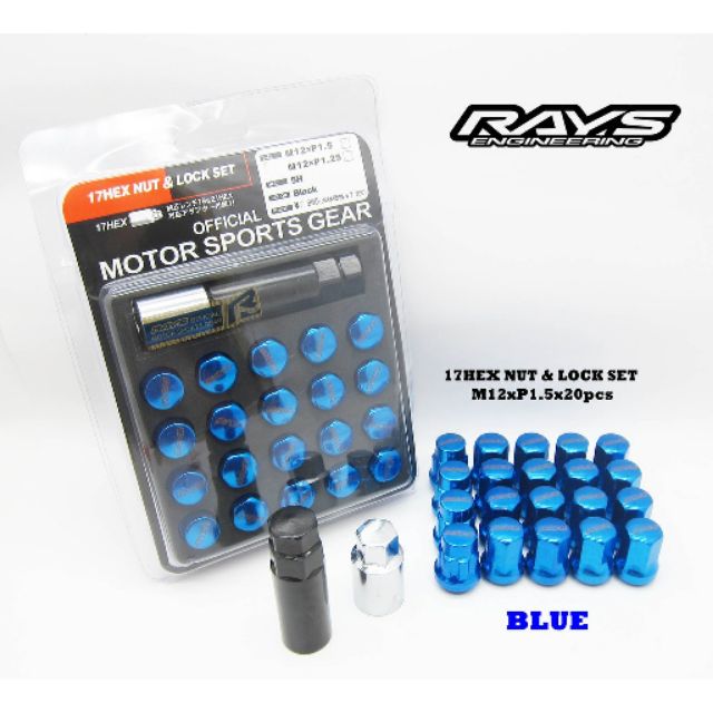 🔥S2R - RAYS NUT RACING WHEEL NUT SHORT STEEL (BESI) HEAVY DUTY M12 X P1 ...