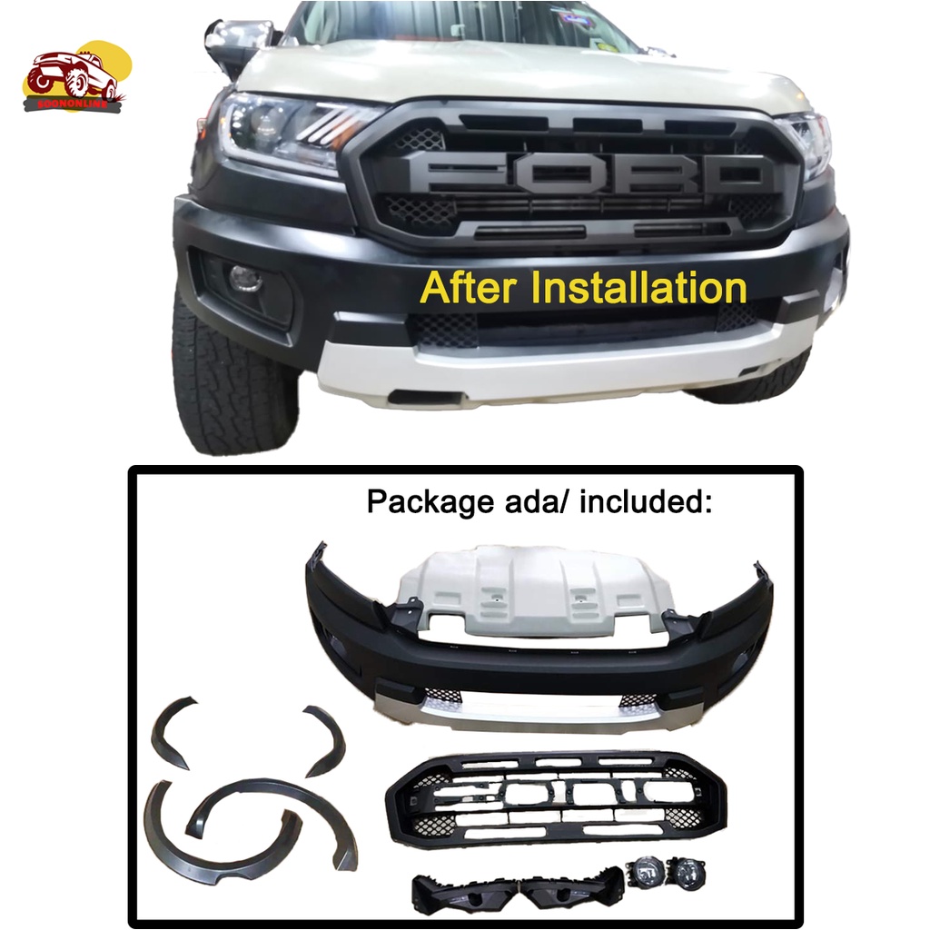 Ford Ranger T7 T8 Front Complete Conversion/Convert Raptor Bumper ...