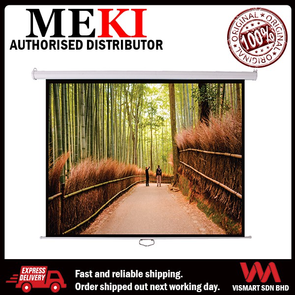MEKI VISTA MANUAL WALL PROJECTOR SCREEN (Wall & Ceiling Mount) | Shopee ...