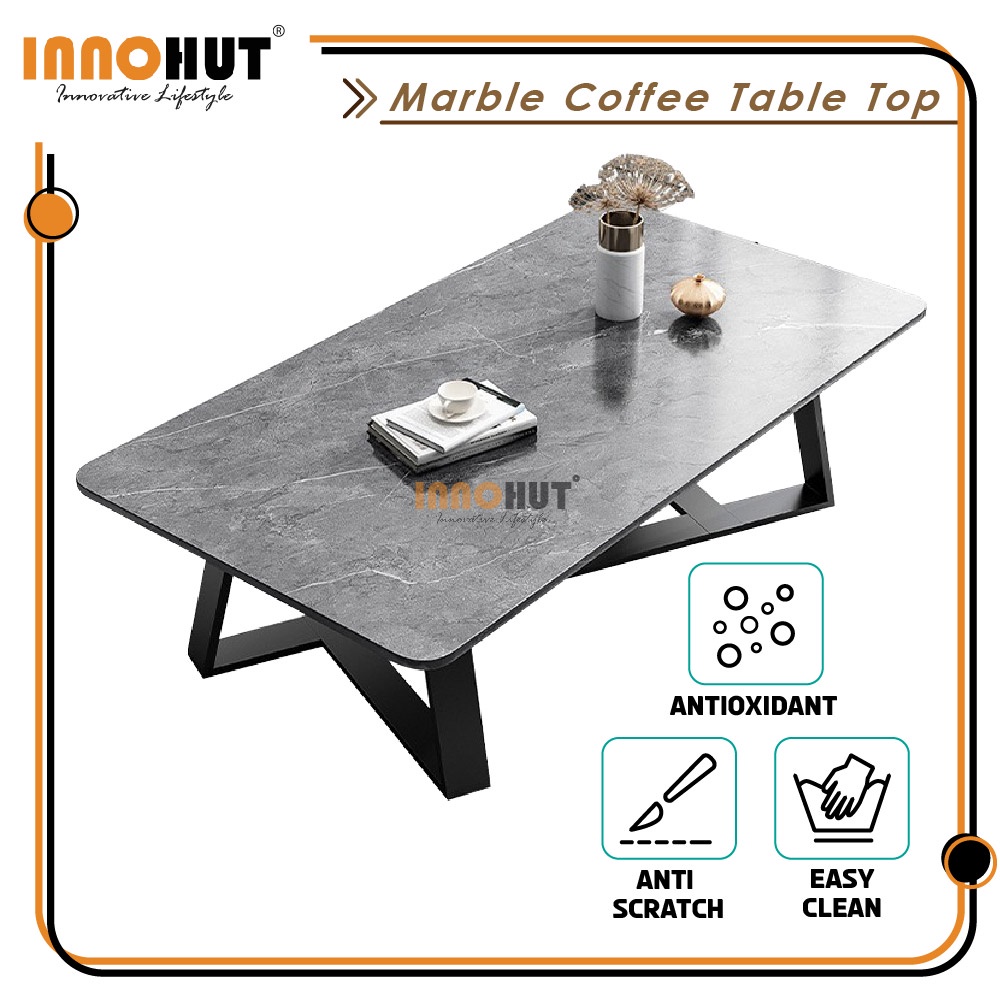Innohut Wooden Living Room Table Marble Texture Coffee Table 木制大理石纹路咖啡桌 ...