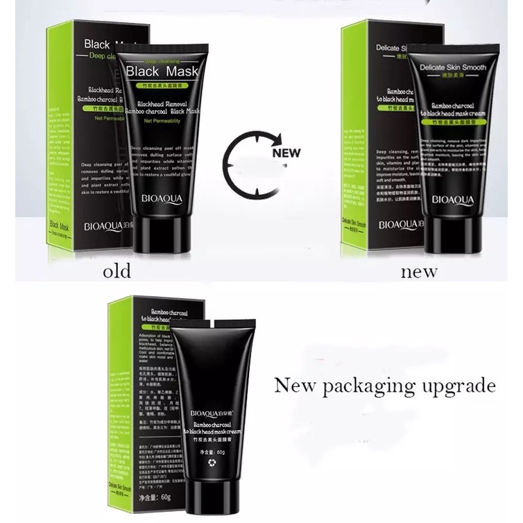 BIOAQUA Black(Original )Carbon Charcoal Blackhead Removal Peel Off Mask ...