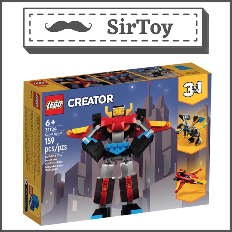LEGO Creator 3in1 31124 Super Robot (159 Pieces) | Shopee Malaysia
