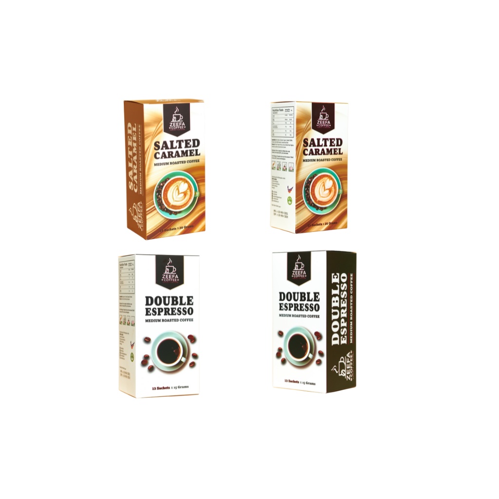 ZEEFA COFFEE INSTANT COFFEE DOUBLE ESPRESSO/SALTED CARAMEL | Shopee ...