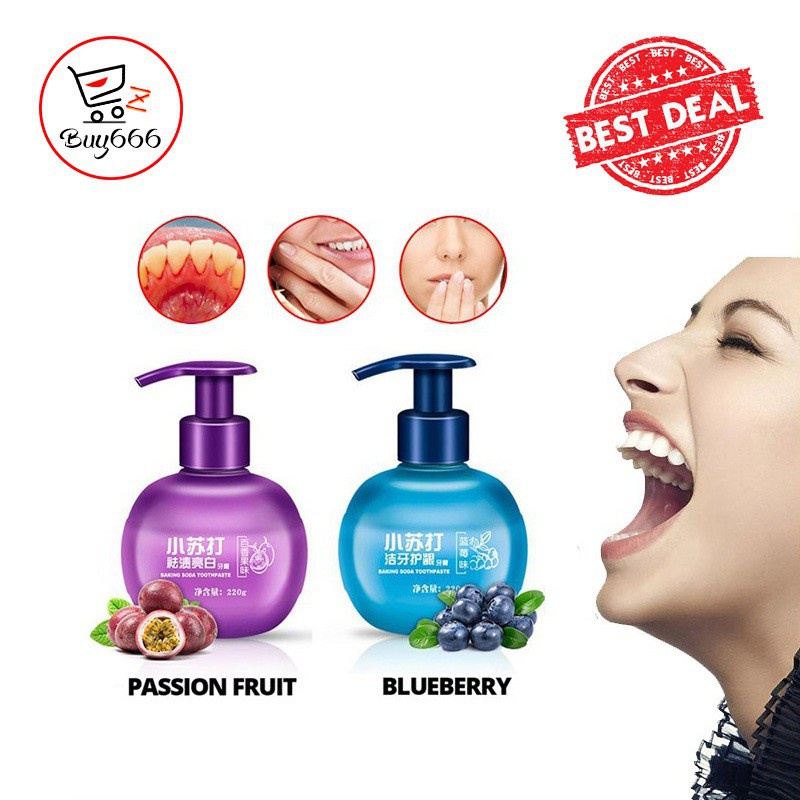 100% ORIGINAL BAKING SODA TEETH WHITENING TOOTHPASTE ( PEMUTIH GIGI ...