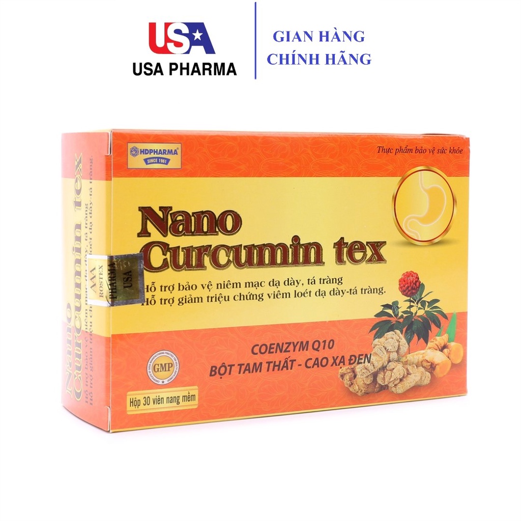 Nano Curcumin Tam That Xa Den turmeric tablets reduce stomach ulcers - Blister of 30 tablets ...