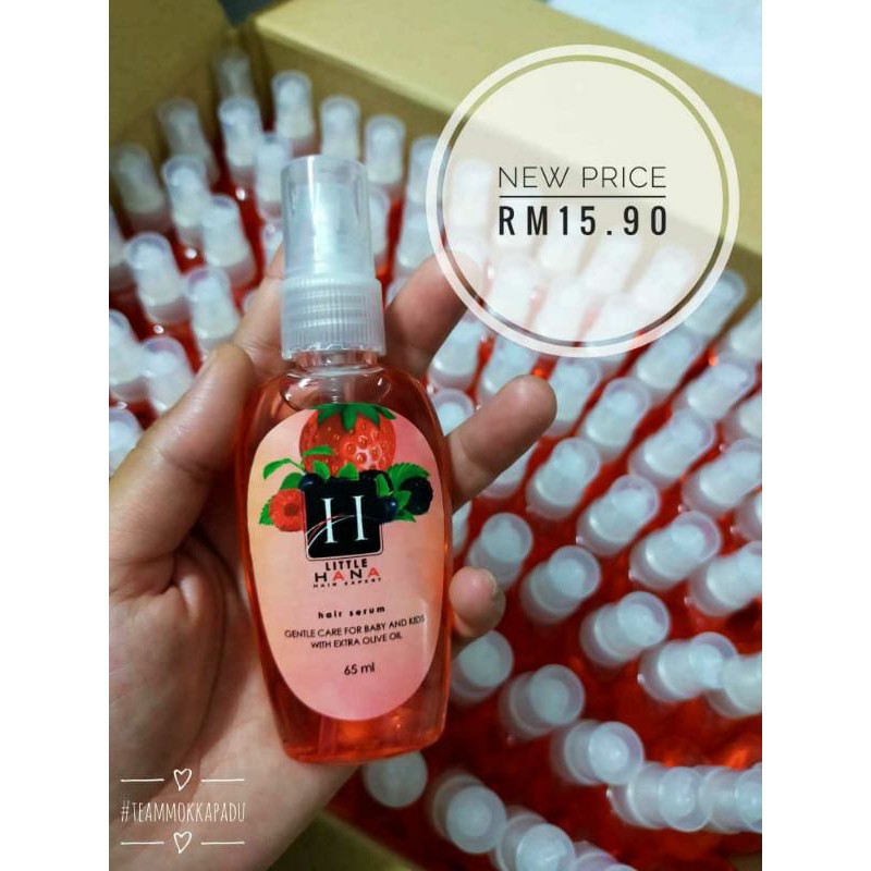 🔥 HAIR SERUM | LITTLE HANA SERUM | MINYAK RAMBUT KANAK2 | 65ML🔥 | Shopee Malaysia