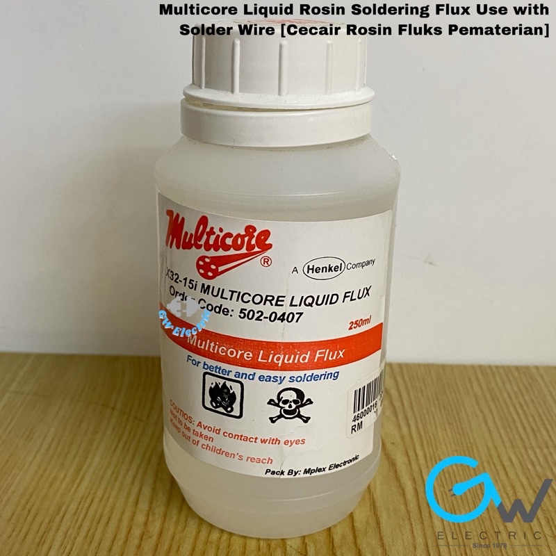250ml Multicore Liquid Rosin Soldering Flux Use with Solder Wire ...