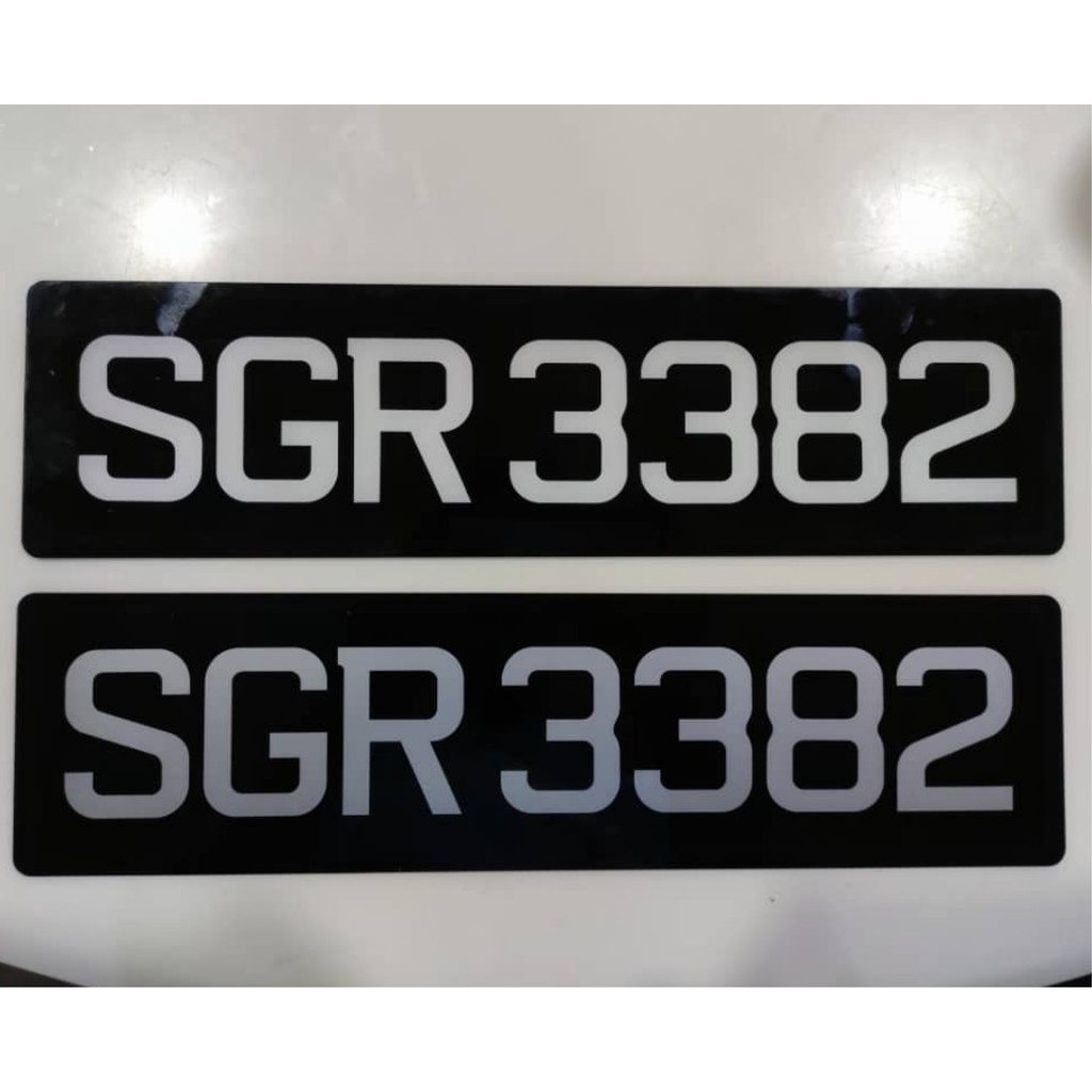 Number Plate Kereta 2D (tulisan dalam) Singapore font design | Shopee ...