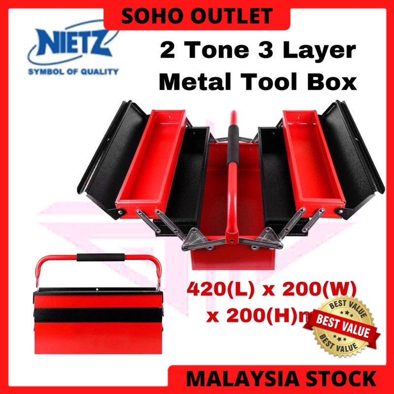 Kotak Spanar 3 Tingkat Tahan Lasak Jenama Nietz 2 Tone Heavy Duty 3 ...