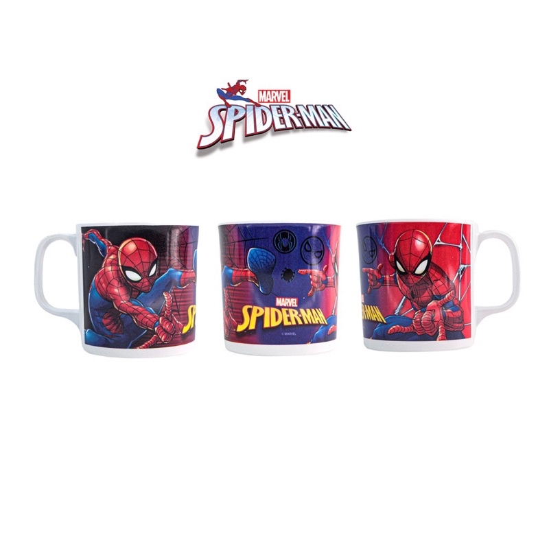 Marvel Spiderman Melamine Dining Ware Set, Plate Mug Bowl Fork and ...