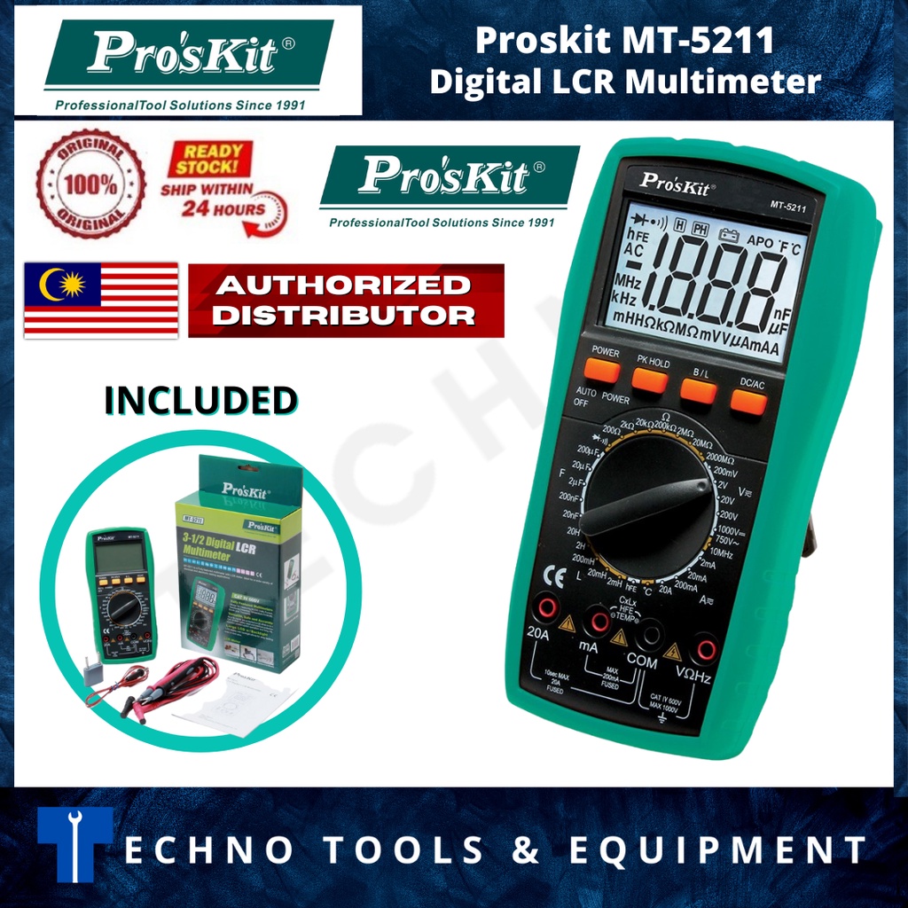 Pro'sKit MT-5211 Digital LCR Multimeter | Shopee Malaysia