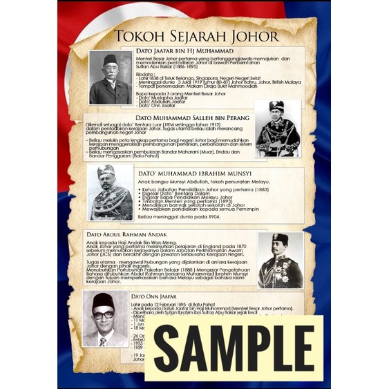 Poster Johor / Sejarah Johor - Sultan Johor - Tokoh Sejarah / Lagu ...