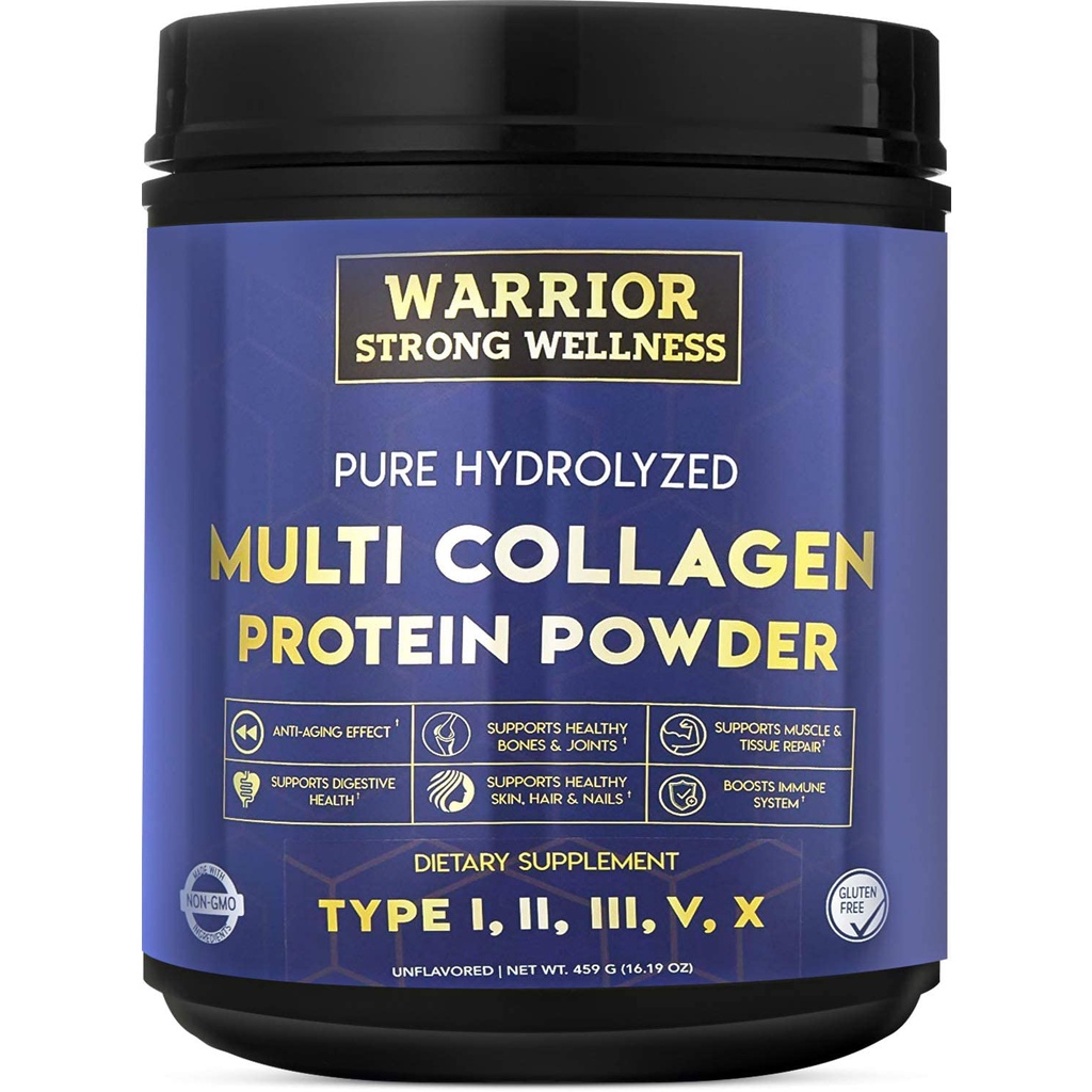 Pure Hydrolyzed Multi Collagen Protein 450g Powder, Collagen Powder ...