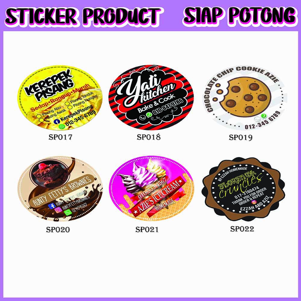 50PCS Sticker Label Product Murah | Stiker Label Produk Siap Potong ...