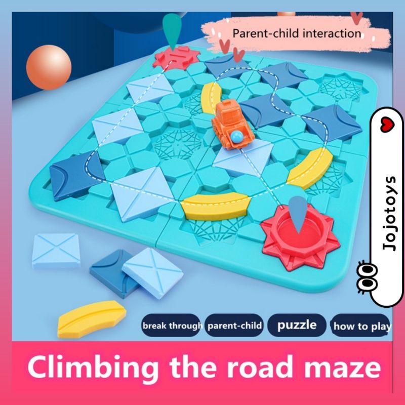 Kids Road Builder Logical CarBuild the Road Board Game Logic Thinking ...