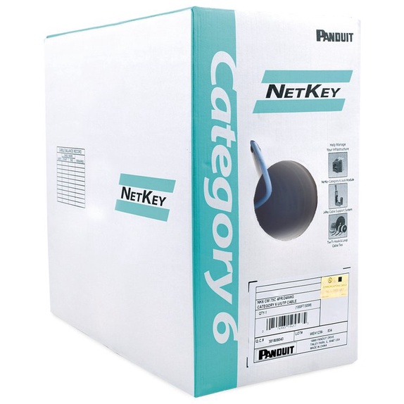 [305M] PANDUIT NUC6C04BU-FE NETKEY CAT6 CM 4PAIR UTP COPPER CABLE BLUE ...