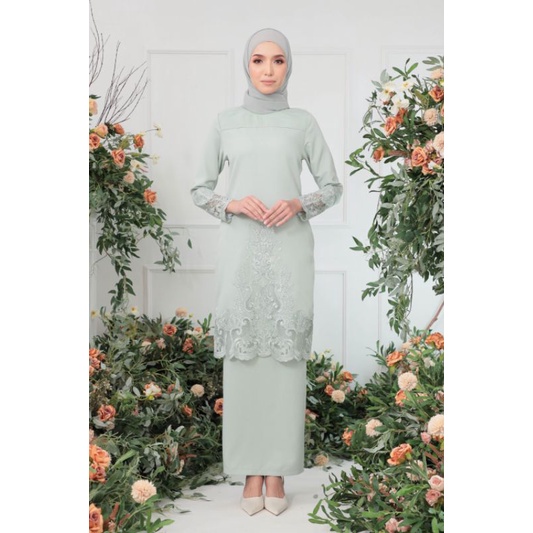 Myravallyn Kurung Larissa Sage Green | Kurung Larissa | Kurung Green Tea | Kurung Mint Green ...