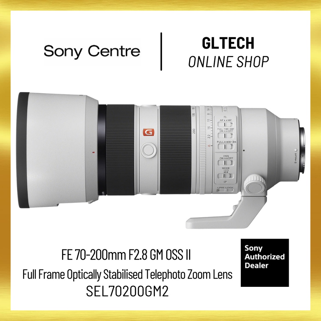 SONY [SEL70200GM2] FE 70-200mm F2.8 GM OSS II Full Frame Optically Stabilised Telephoto Zoom ...