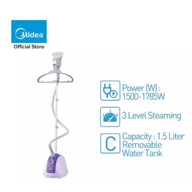 MIDEA Garment Steamer 1500W (GS150D ) | Shopee Malaysia