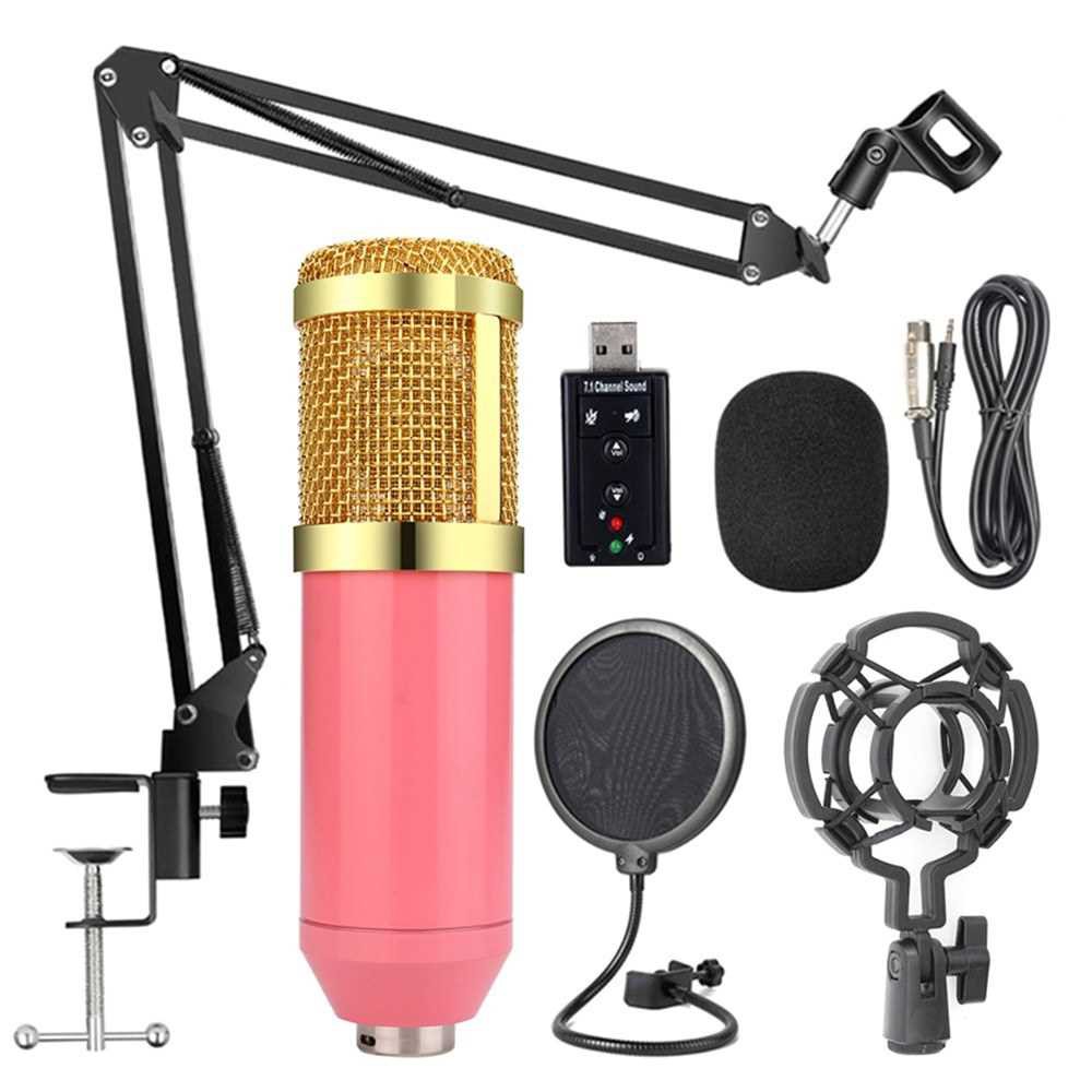 BM800 Professional Suspension Microphone Kit Studio Live Stream Broadcasting Recording Condenser ...