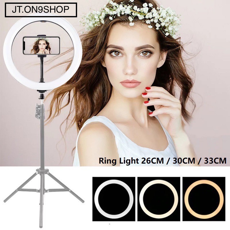 LED Ring Light 26CM / 30CM / 33CM Buit-in Mobile Phone Clamp For ...