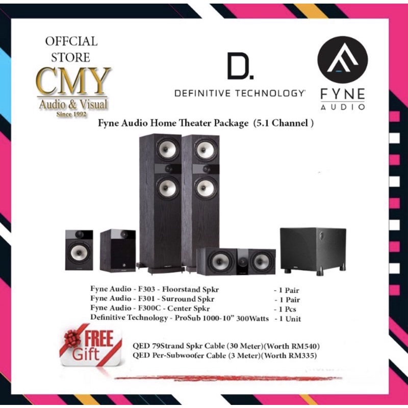 Fyne Audio - 5.1 Channel Home Theater Package | Shopee Malaysia