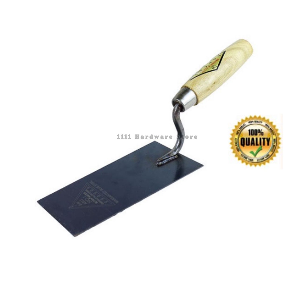 HEAVY DUTY 6"/ 7" SQUARE BRICKLAYING TROWEL BLUE STEEL / SUDU SIMEN ...