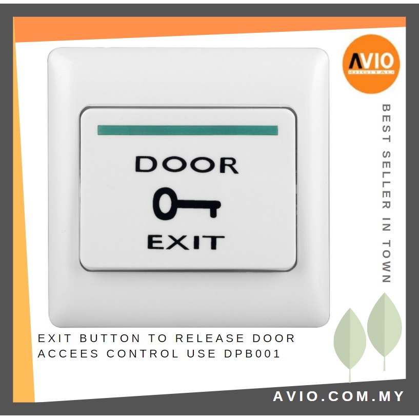 Big White Exit Push Button For Electromagnetic EM Lock Door Access ...