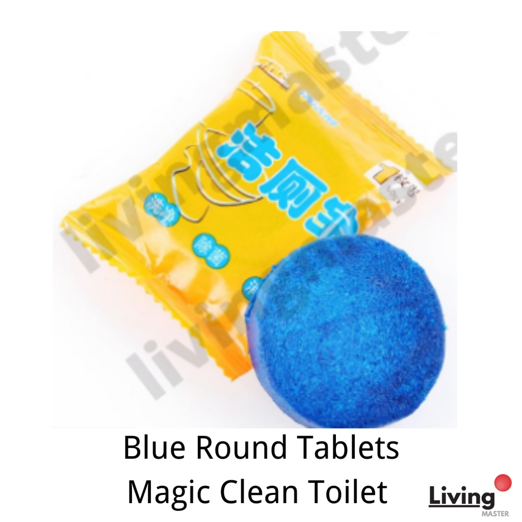 Blue Round Tablets Magic Clean Toilet Washroom Fresh Cleaner Easy to ...